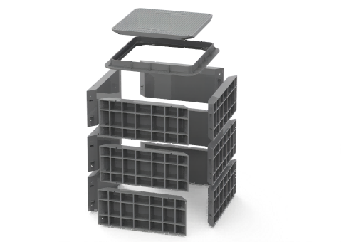 Composite telecom chamber/ telecom handhole/ telecom manhole ...